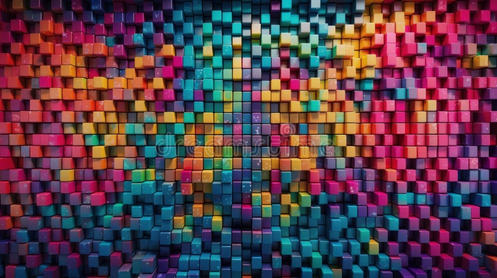 Vibrant Background Made Up of Various Sized Squares in Different Colors ...