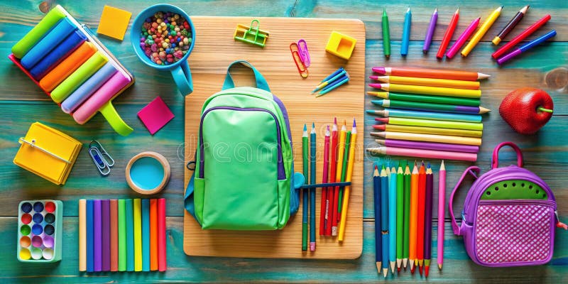 A Vibrant BacktoSchool Panoramic Explore a Colorful Array of ...