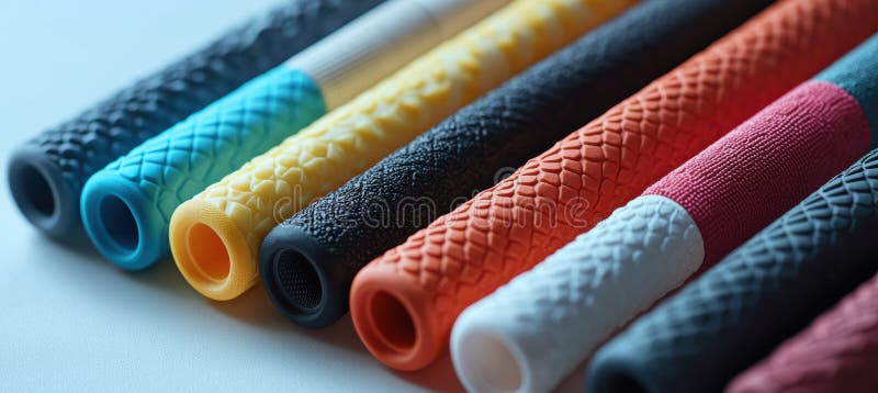 Vibrant Badminton Grips Array Showcasing Texture and Color ...