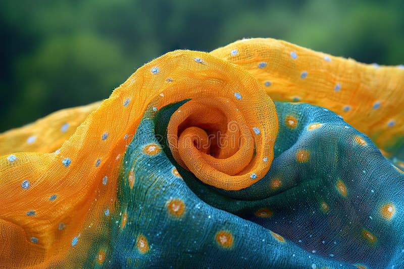 Vibrant Bandhani Fabric - Traditional Indian Tie-Dye Technique with ...