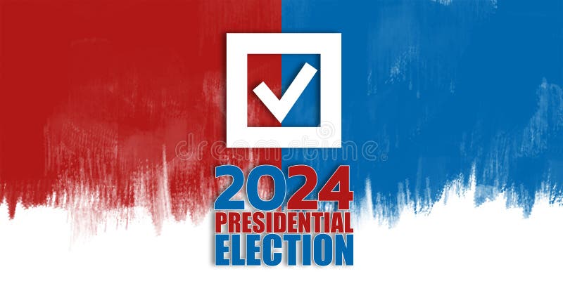 Creative 2024 Presidential Election Banner with Red and Blue Background ...