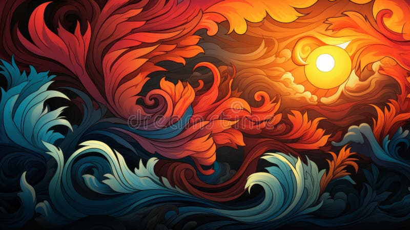 Vibrant Batik Texture Showcasing Intricate Patterns and Bold Colors in ...