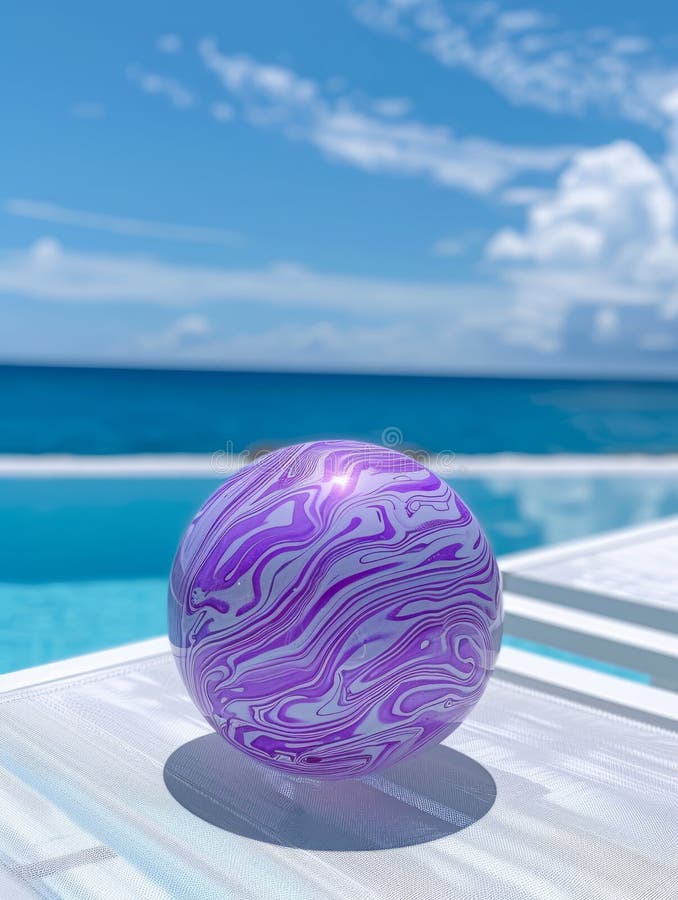 Vibrant Beach Ball Poolside Ocean Background Stock Photos - Free ...