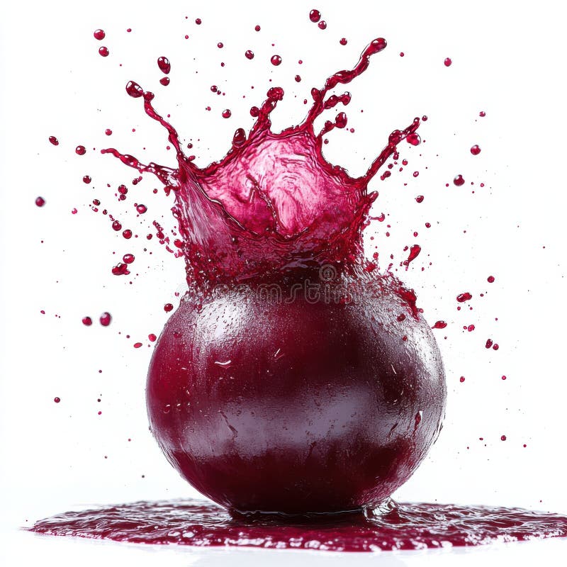 Vibrant Beetroot Juice Splash with Bursting Red Liquid Effects Stock ...