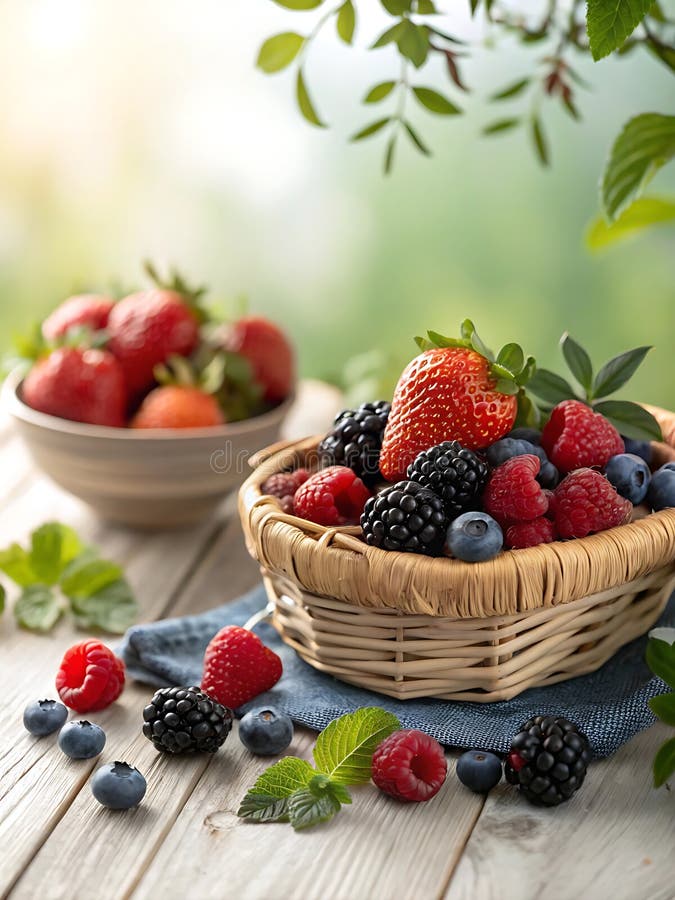 Vibrant Berry Fresh Month Celebration Banner Design with Assorted ...