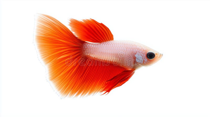 Vibrant Betta Fish with Striking Red and White Colors Swimming ...