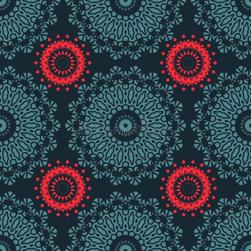 Vibrant Biomorphic Circular Seamless Pattern Stock Vector ...