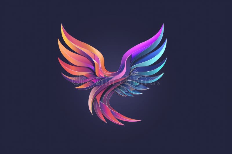 A Vibrant Bird with Extended Wings Against a Dark, Mysterious Backdrop ...