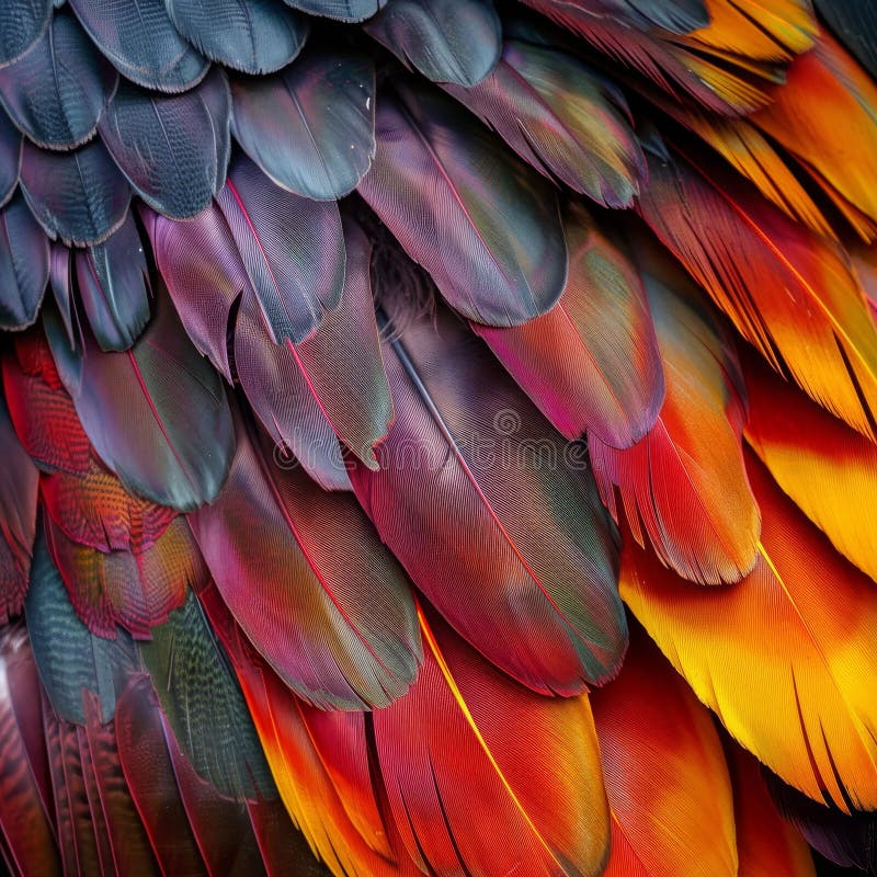 Vibrant Bird Feather Texture Stock Illustration - Illustration of ...