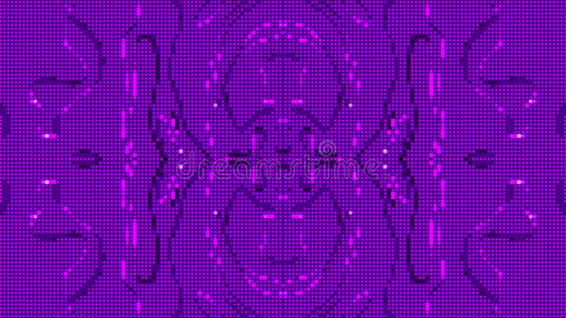 Vibrant 8 Bit Blocks, Digital Data Flows through the Channels of the ...