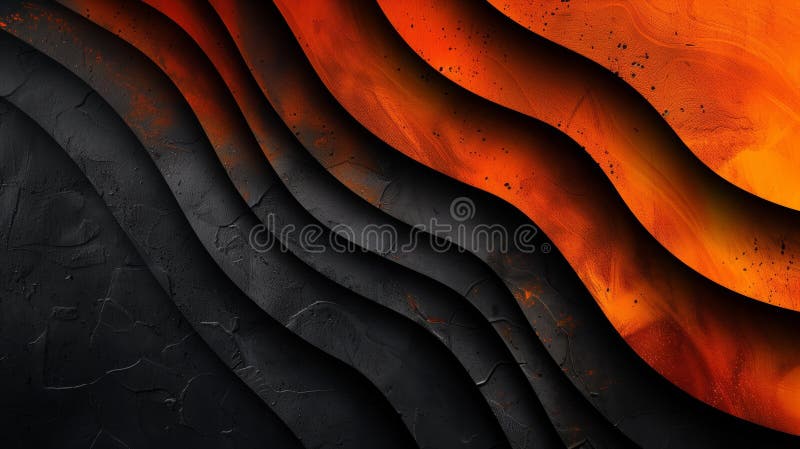 Vibrant Black and Orange Abstract Web Backdrop with Modern 3D Elements ...