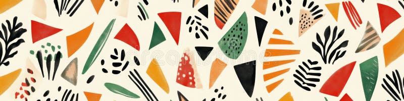 A Vibrant Blend of Geometry, Nature, and Traditional African Motifs in ...