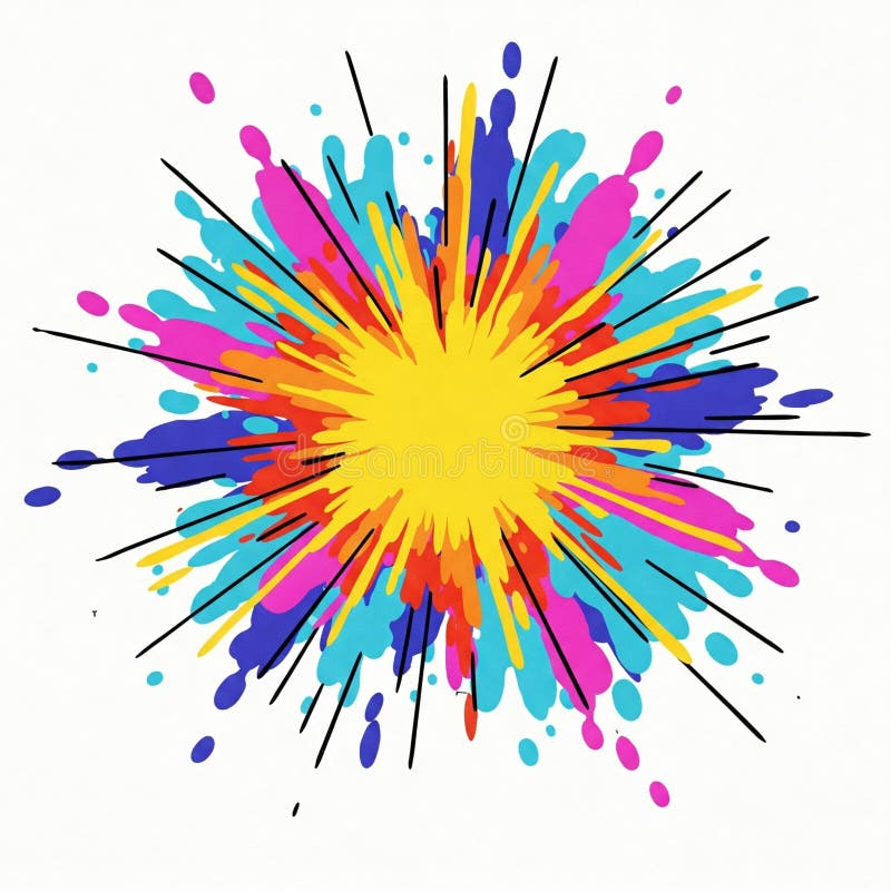 Vibrant Blobs: a Pop Art Color Burst Stock Illustration - Illustration ...