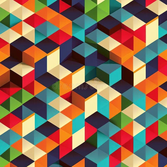 Vibrant Block Color Pattern for Creative Designs. Stock Illustration ...