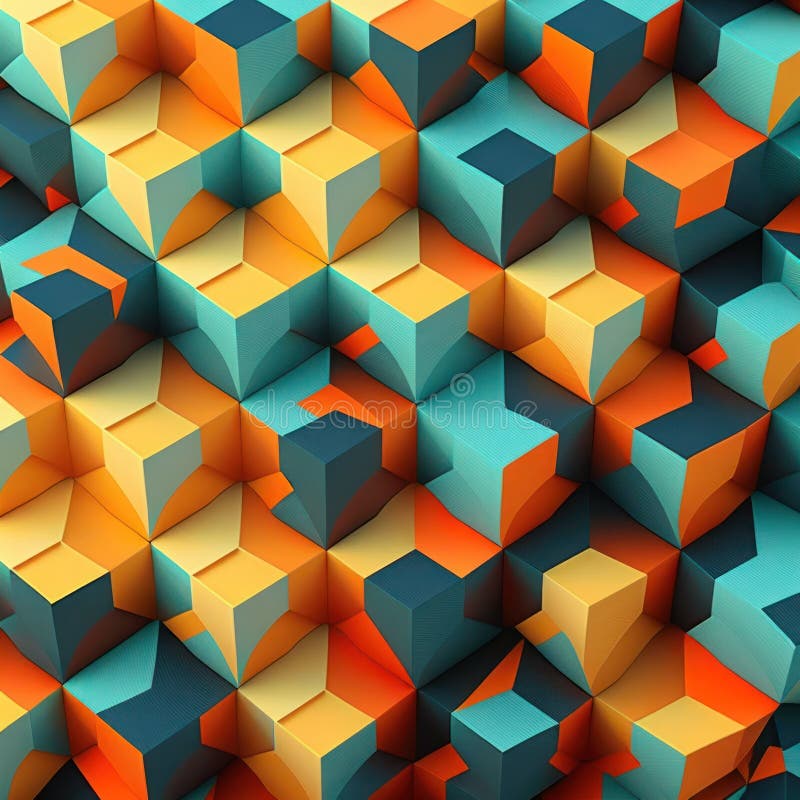 Vibrant Block Color Pattern for Modern Designs. Stock Illustration ...