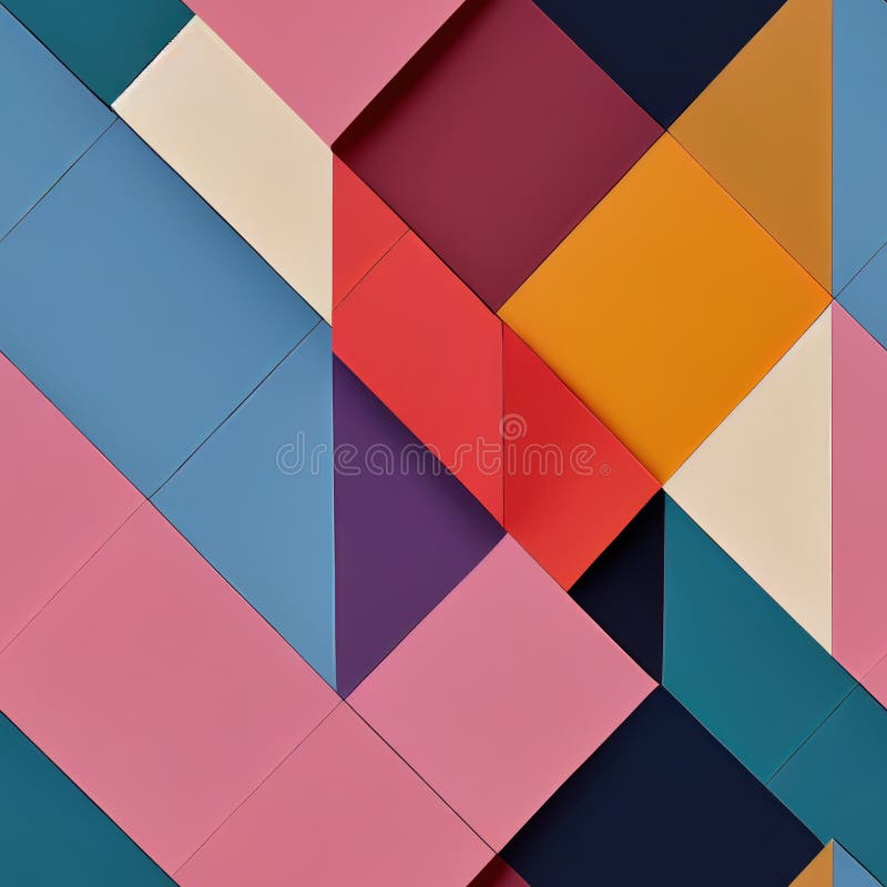 Vibrant Block Color Pattern for Web and Print Design. Stock ...