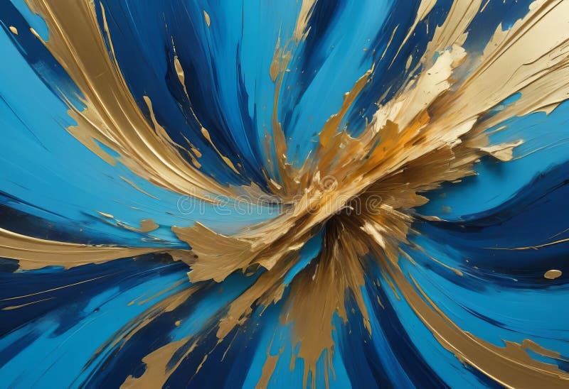 A Vibrant Blue Abstract Background with Dynamic Brushstrokes and Subtle ...