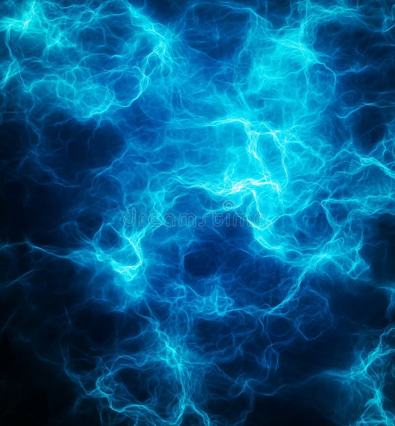 Vibrant Blue Abstract Background with Glowing Electric Patterns and ...