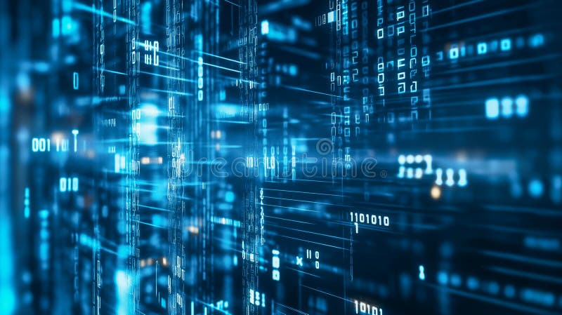 Dynamic Software Abstract Background Featuring Flowing Data Streams and ...