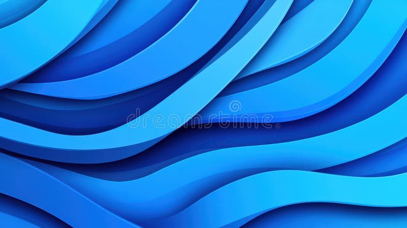 Vibrant Blue Abstract Design Features Dynamic Wavy Lines, Creating a ...