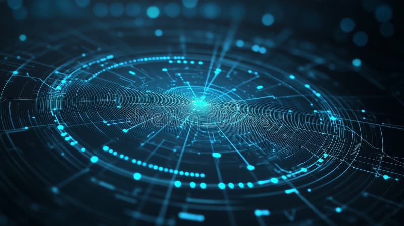 A Mesmerizing Blue Digital Pattern Representing Technological ...