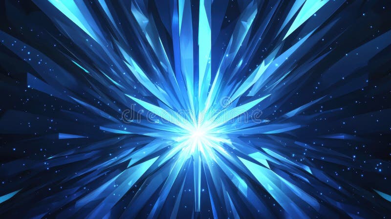 Dynamic Electric Blue Abstract Interface Generating Light and Energy in ...