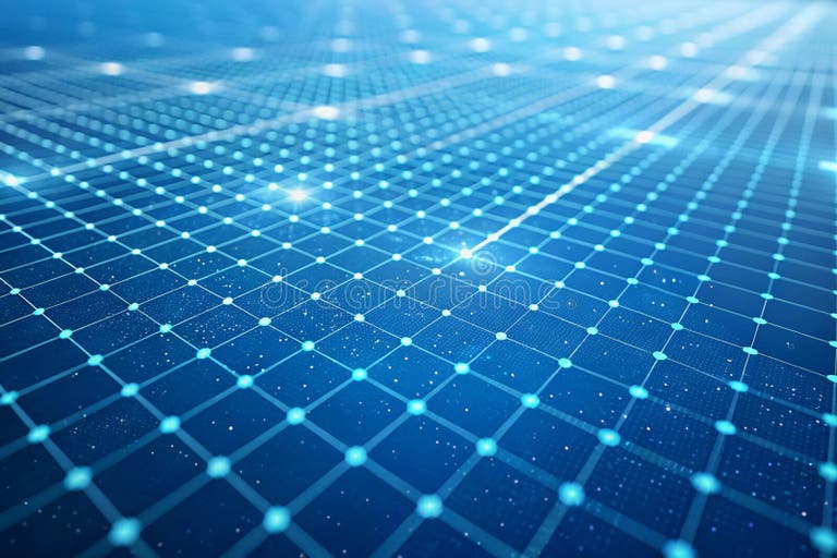 Vibrant Blue Abstract Tech Pattern Background Stock Illustration ...