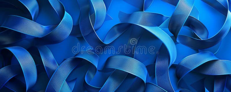 A Vibrant Blue Background Featuring a Pattern of Interlocking Lines ...