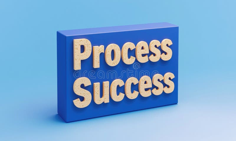 A Vibrant Blue Block Displays the Words Process Success, Symbolizing ...