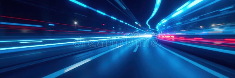 Vibrant Blue, Blurred Lines, Intense Speed Effect, Abstract Backdrop ...