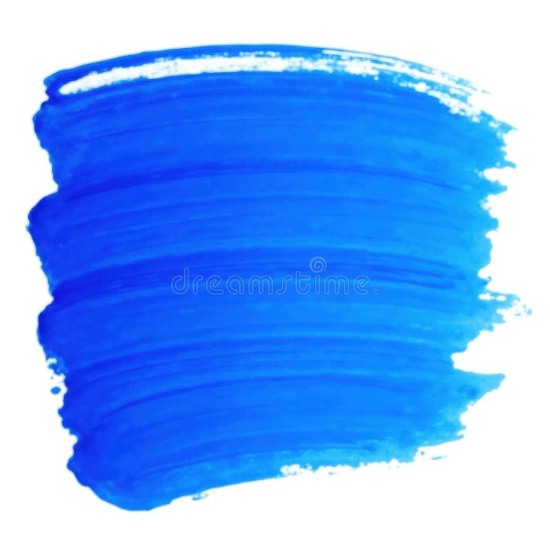 Vibrant Blue Brushstroke, Thick Texture, Isolated , Background, Acrylic ...