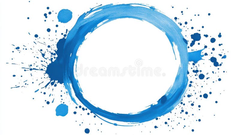 Vibrant Blue Circle on a Clear Canvas, Perfect for Adding Your Own Text ...