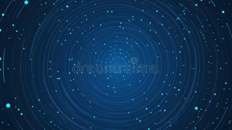 Vibrant Blue Circular Design Features Playful Dots and Lines, Perfect for a Modern Touch in Your ...