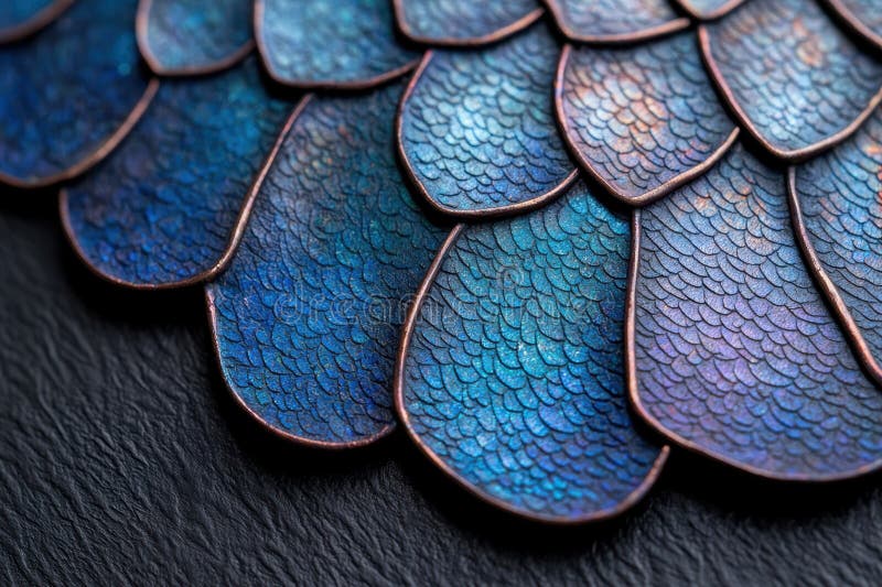 Vibrant Blue and Copper Scales Stock Illustration - Illustration of ...