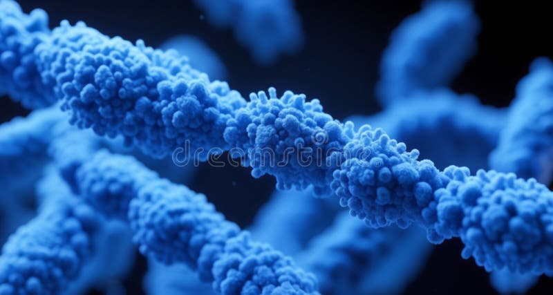 Vibrant Blue Coral-like Structure, Possibly a Scientific Model or ...