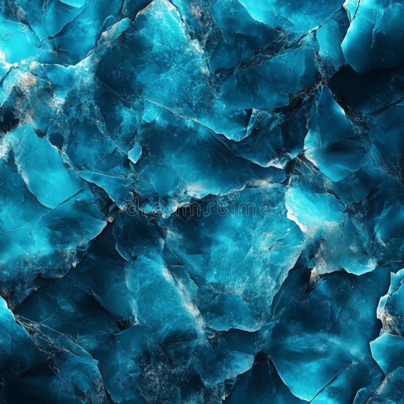 Vibrant Blue Crystal Texture with Irregular Patterns and Luminous ...