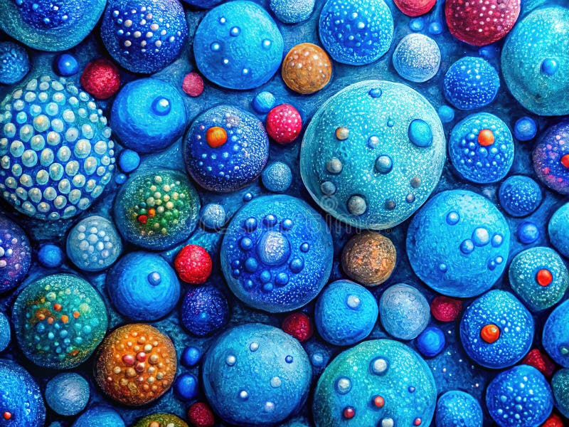 Vibrant Blue Dot Pattern: a Hand-Drawn, Textured Background Perfect for ...