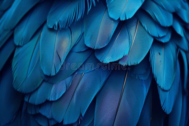 Vibrant Blue Feather Background Showing Texture and Pattern of Plumage ...