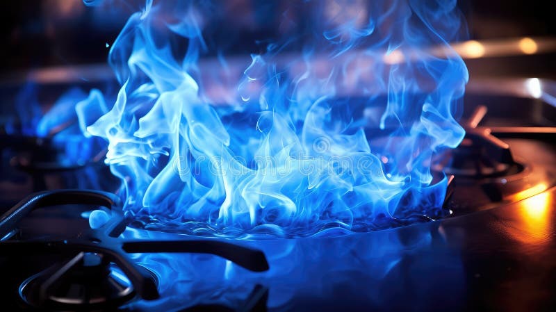 Vibrant blue flame stock illustration. Illustration of temperature ...