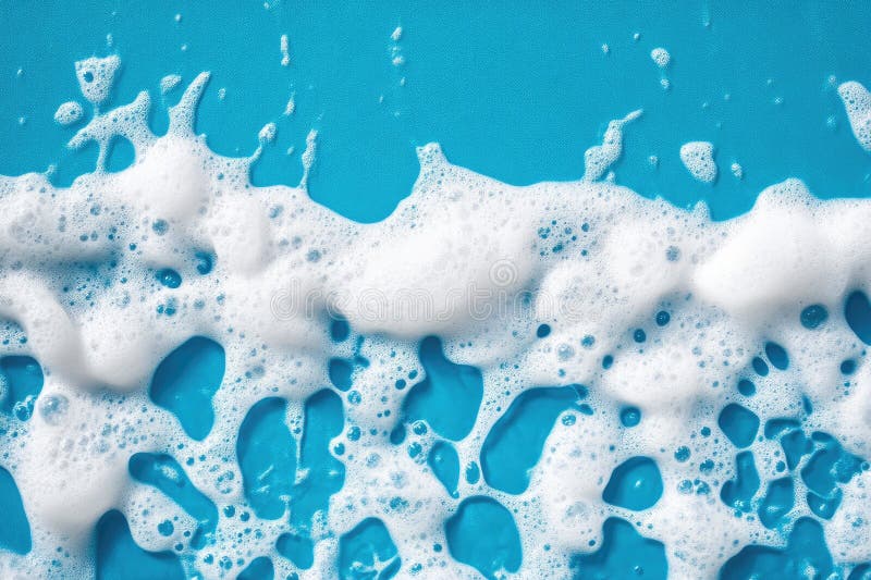 Vibrant Blue Foam and Bubbles Background Texture. Stock Illustration ...