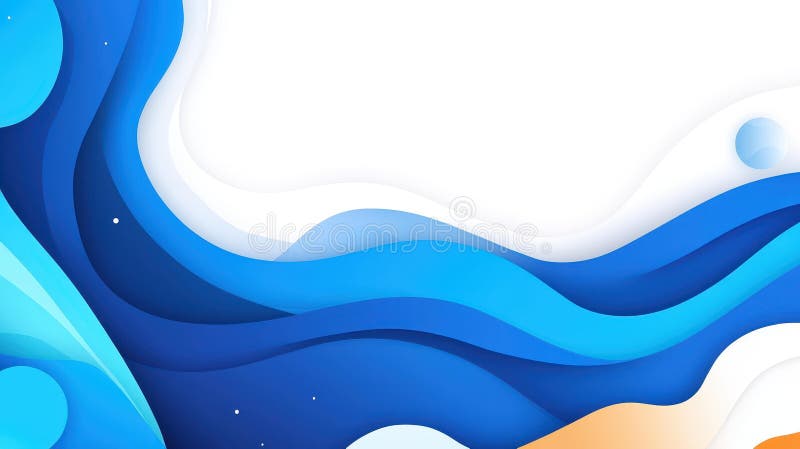 Vibrant Blue Geometric Design Template Featuring Modern Flat ...