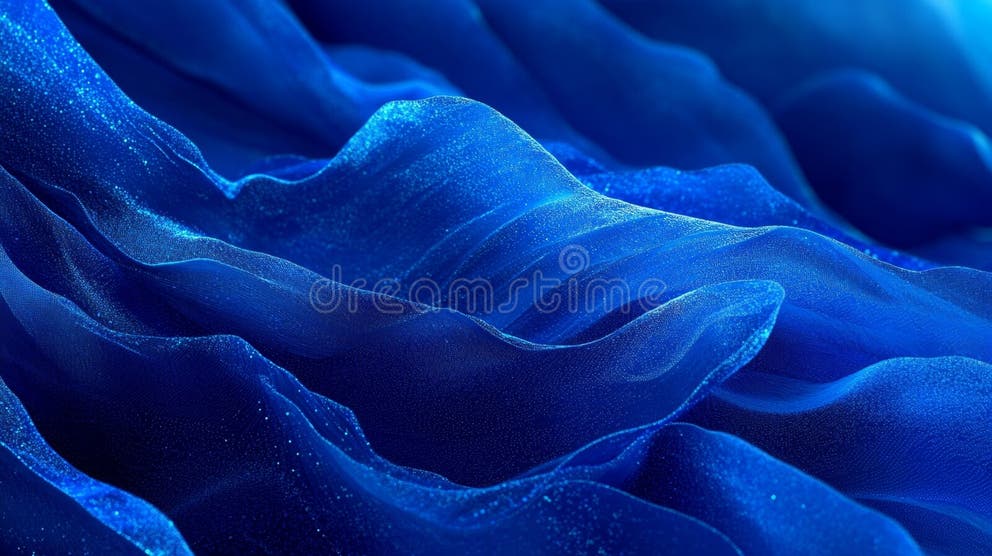 Vibrant Blue Gradient Waves with Glowing Light Effects Stock ...