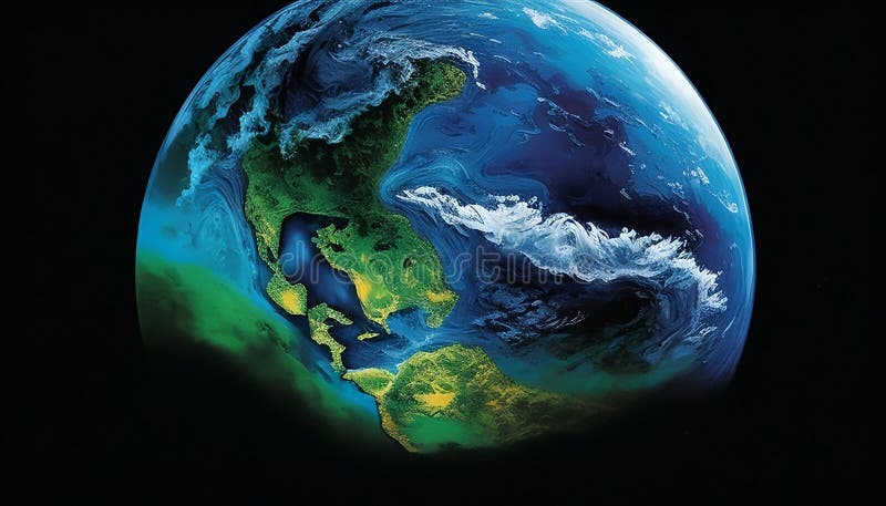 "Vibrant Blue and Green Planet: a Stunning View of Earth from Space ...