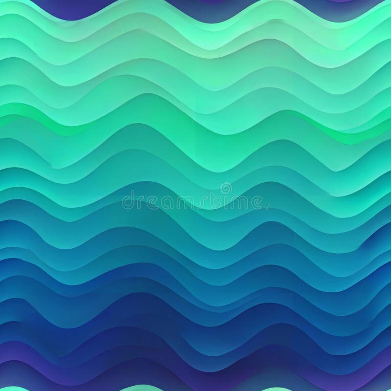 Vibrant Blue and Green Wave Pattern Background for Modern Design Stock ...