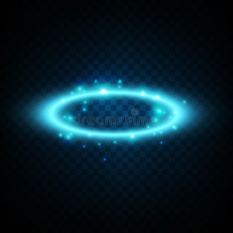 An Enchanting Glowing Blue Halo Effect Enhanced with Sparkles and Light ...