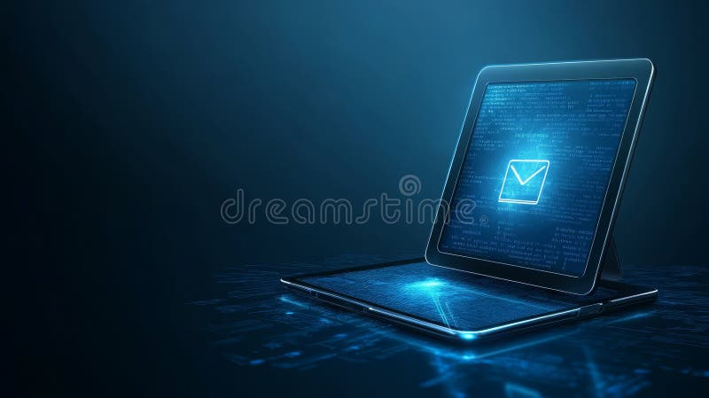 Vibrant Blue Laptop on Seamless Blue Backdrop Modern Tech Aesthetic ...