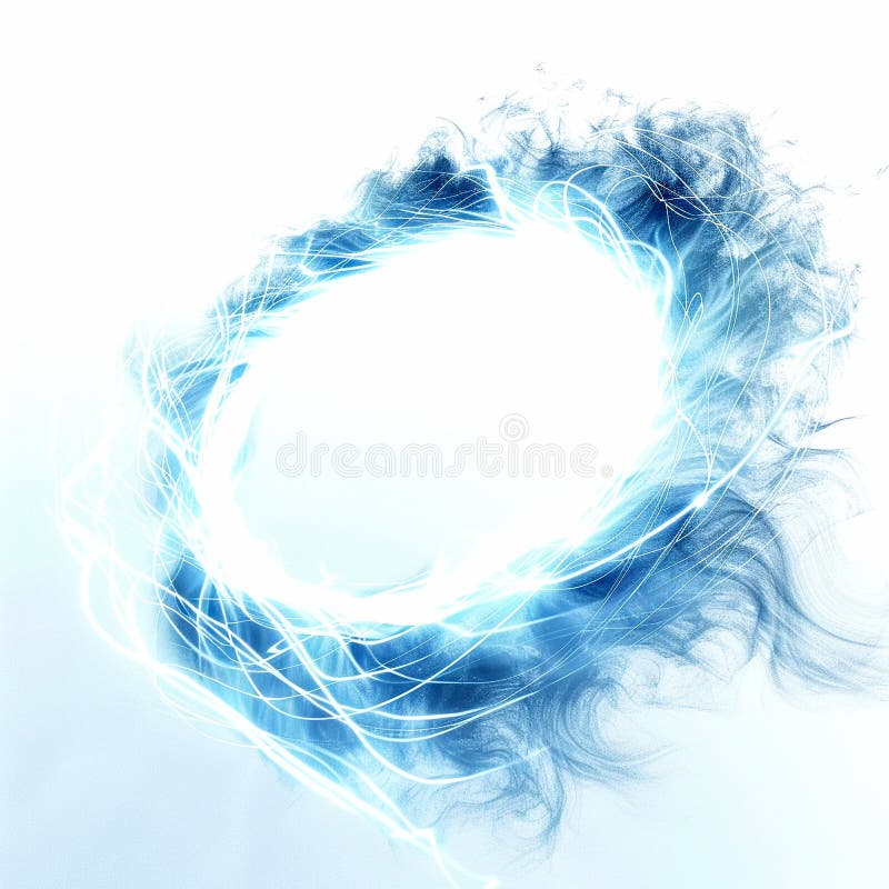 Surreal Blue Light Swirling in a Mystical Pattern Against a Bright ...