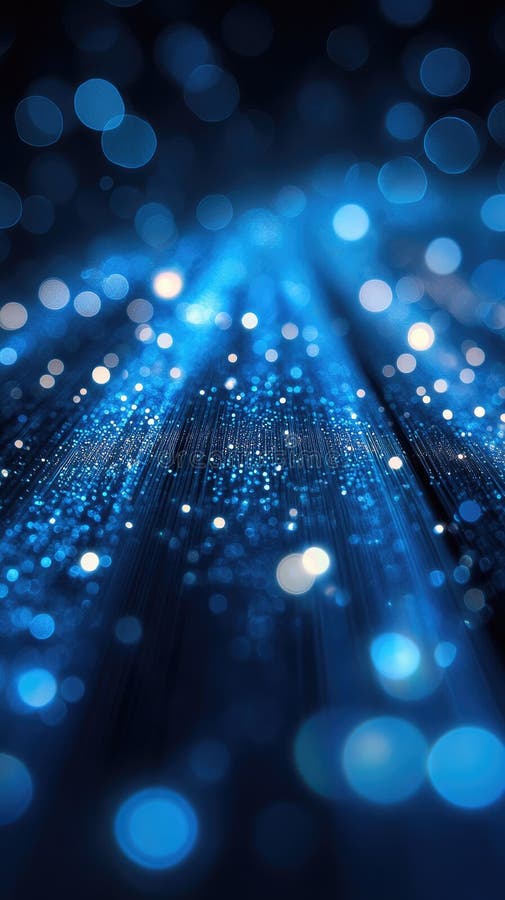 Vibrant Blue Light Patterns Creating a Mesmerizing Visual Effect in a ...