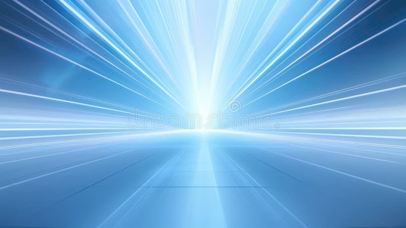 Bright Blue Burst of Light with Radiant Beams in a Digital Space Stock ...
