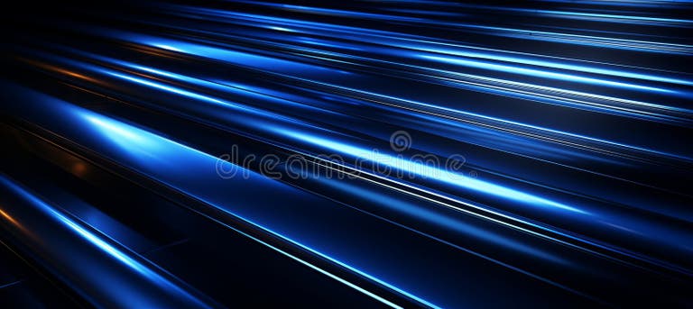 Vibrant Blue Light Streaks Create Dynamic Patterns in a Dark ...